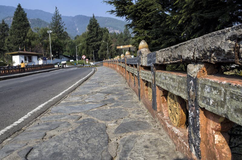View of Thimphu City in Bhutan during Spring Season Editorial ...