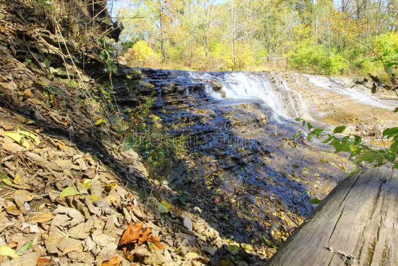 View of Thistlethwaite Falls Park, Richmond, Indiana Stock Image ...