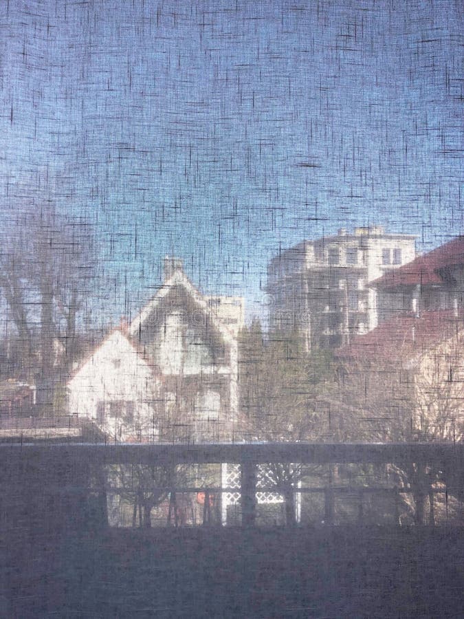 View Throw Light Textile Roll on the Window Stock Image - Image of ...