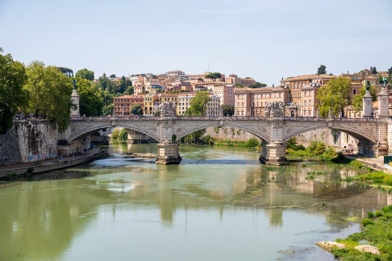 View of the Tiber River in Rome Stock Image - Image of famous, rome ...