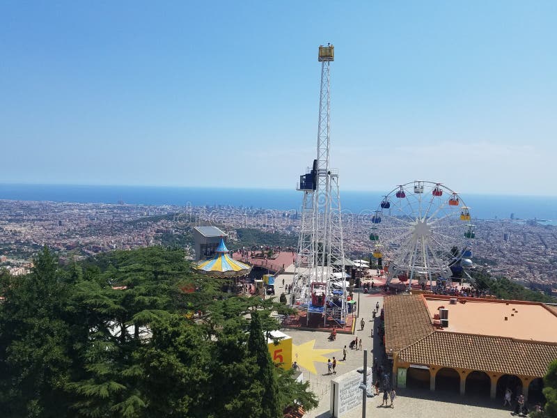 View from tibidabo stock image. Image of cerro, vista - 124688715