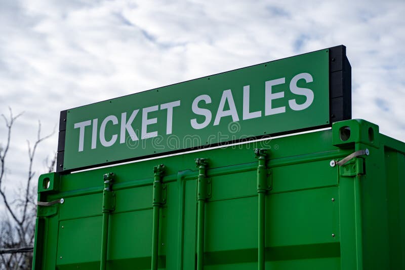 View of Ticket Sales sign stock image. Image of coupon - 353061511