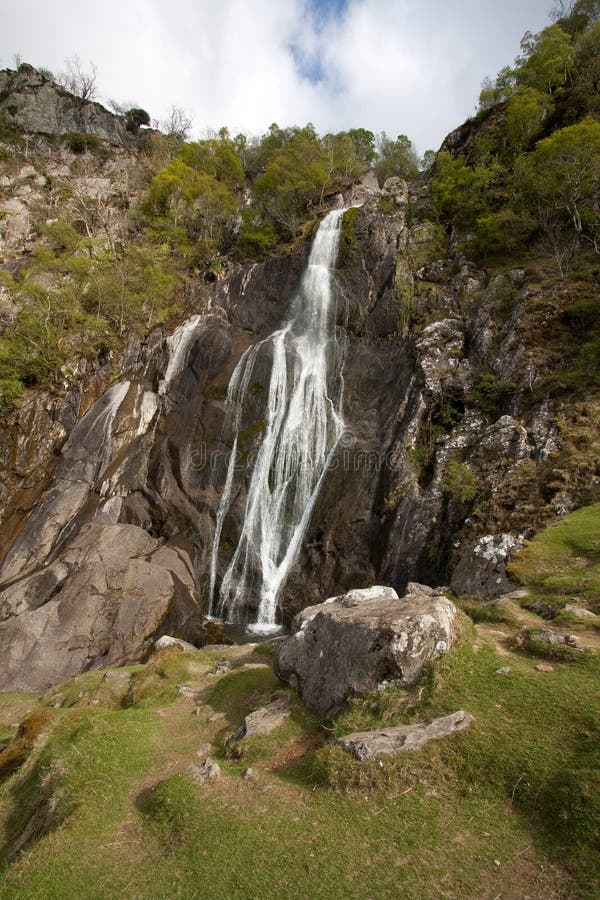 View To Aber falls stock image. Image of britain, aber - 14228741