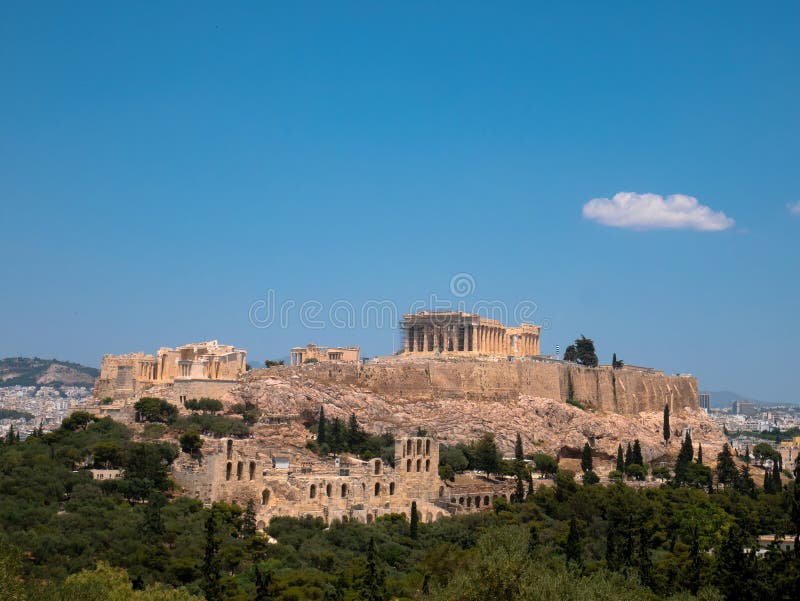 View To Acropol. Athens, Greece Stock Image - Image of heritage ...