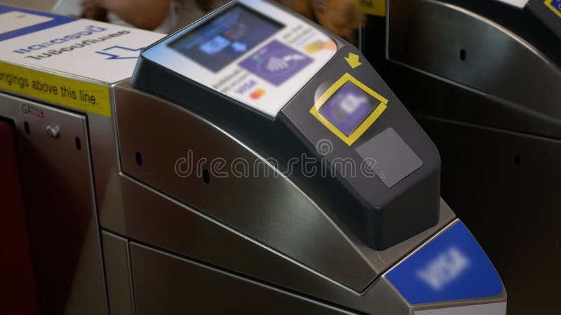 View To Automated Contactless Smart Gate of Subway Metro in Rush Hour ...