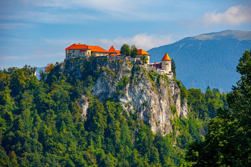 Castle on the Blade Lake in Slovenia Stock Photo - Image of middle ...