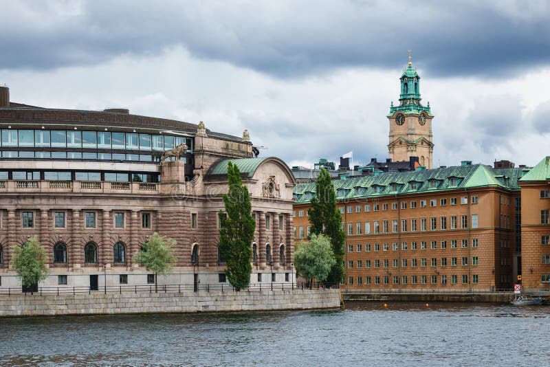 View To the Capital of Sweden, Stockholm Stock Image - Image of ...