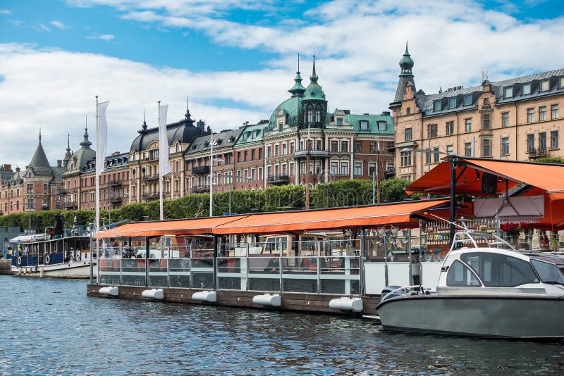 View To the Capital of Sweden, Stockholm Stock Image - Image of boat ...