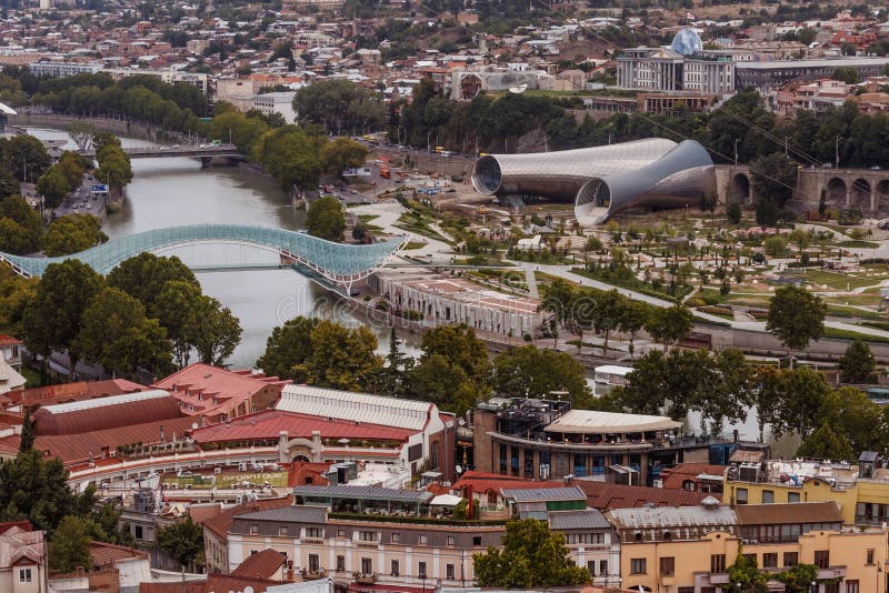 View To the Center of Tbilisi Editorial Stock Image - Image of culture ...