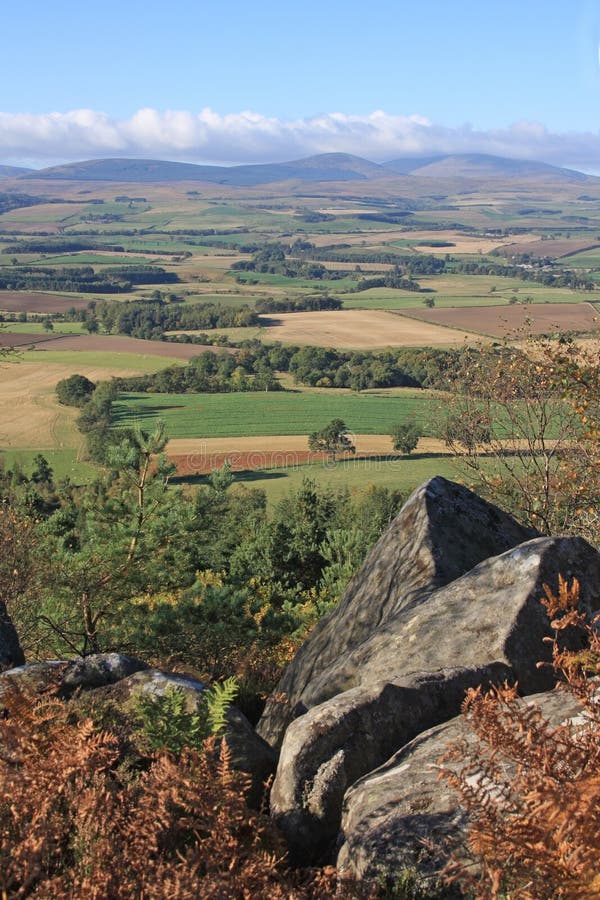 View to the Cheviot Hills stock photo. Image of valley - 3415218