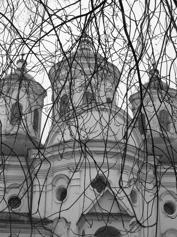 A View To the Church through Tree Branches Stock Photo - Image of kyiv ...