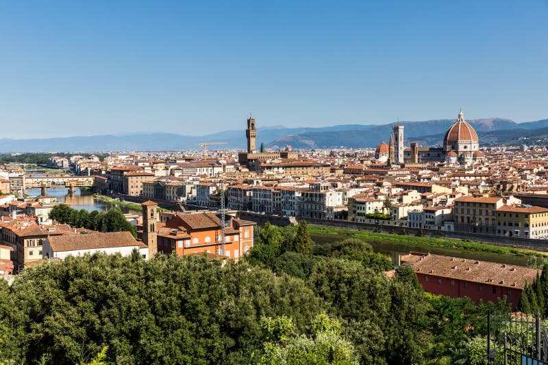 View To the City of Florence from Michelangelo Square Editorial Stock ...