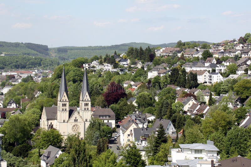 Panorama Of Siegen, Germany Stock Image - Image of view, urban: 98967661