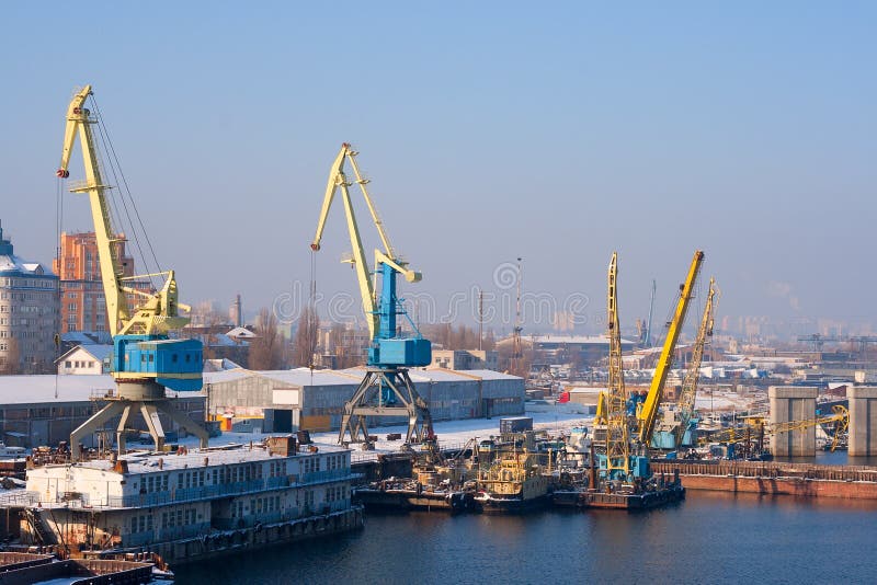 View To Empty Cargo Dock with Cranes and Stock Image - Image of loading ... View To Empty Cargo Dock with Cranes and Stock Image - Image of loading ...
