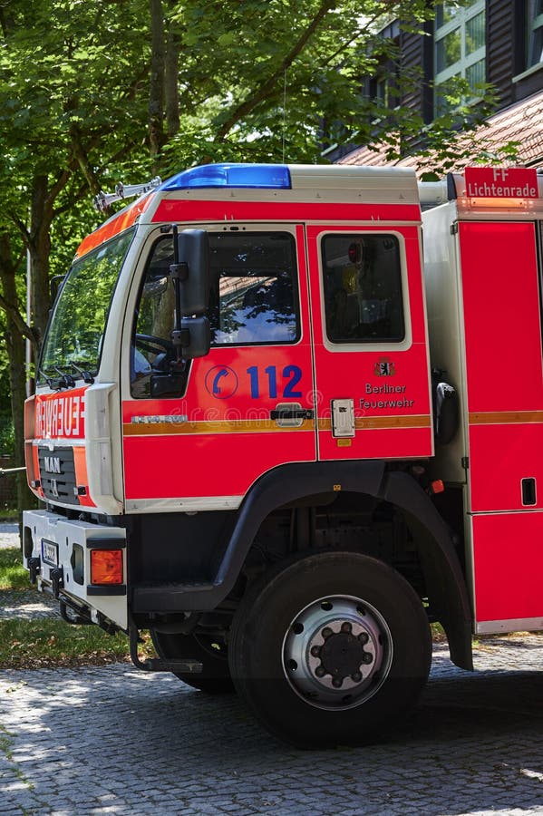 View To a Fire Engine in Front of a Fire Station of the Berlin ...