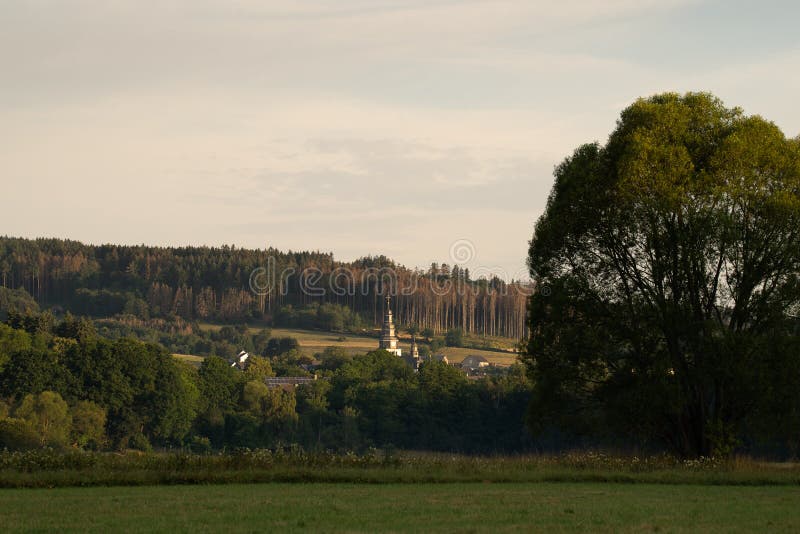 View To the German City Called Hallenberg Stock Image - Image of white ...