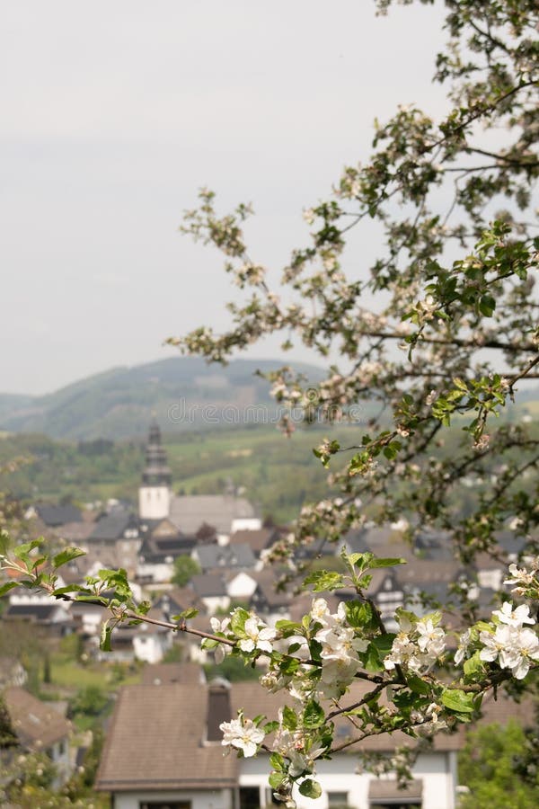 View To the German City Called Hallenberg Stock Photo - Image of ...