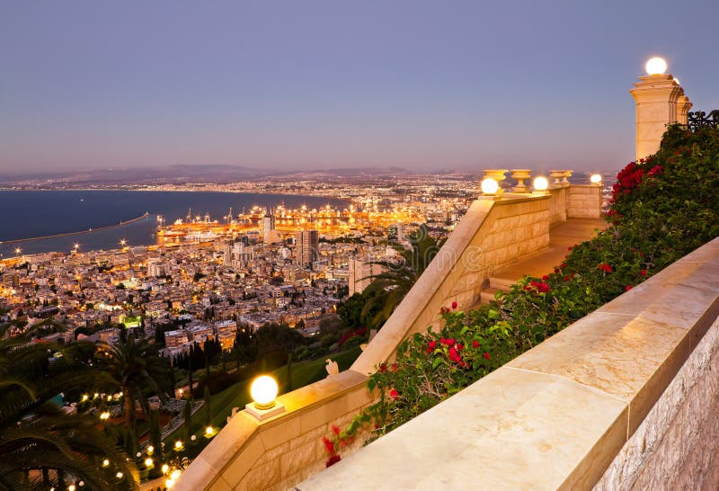 View To Haifa in Israel during Sunset Stock Photo - Image of israel ...