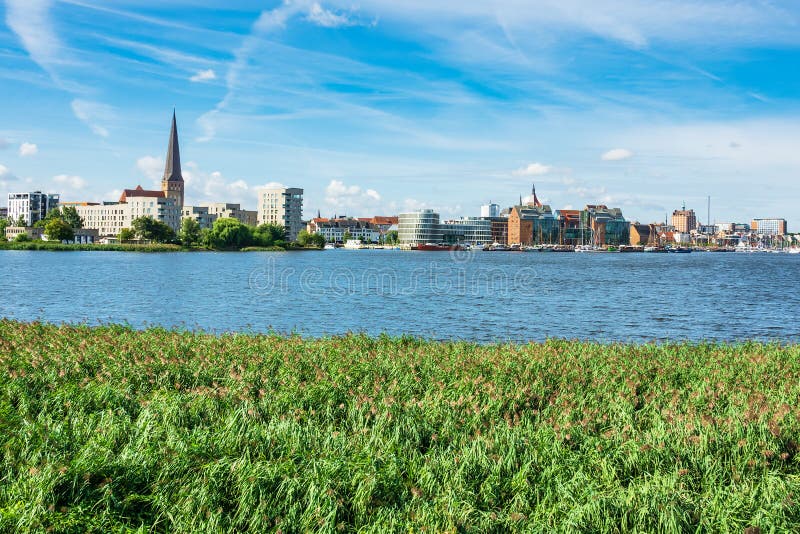 View To the Hanseatic Town Rostock, Germany Stock Image - Image of ...