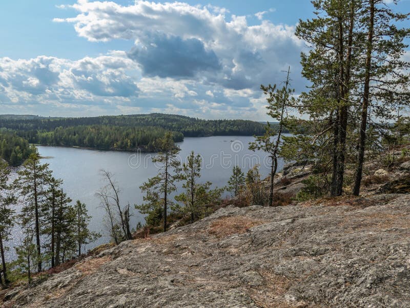 A View To Lake Saimaa from Sulkava Pisamalahti Hill Fort. Stock Photo ... A View To Lake Saimaa from Sulkava Pisamalahti Hill Fort. Stock Photo ...