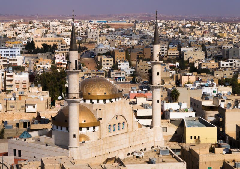 View to Madaba Mosque stock photo. Image of aerial, travel - 34895948