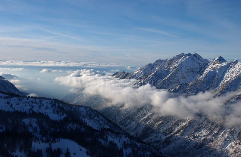 View To the Mountains from Snowbird Ski Resort Stock Image - Image of ...