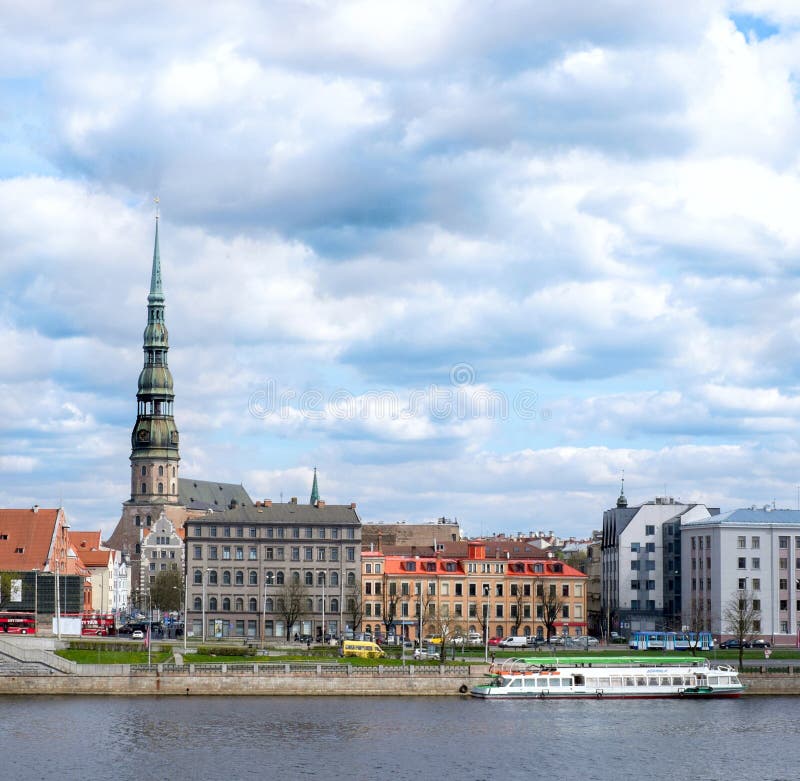 View To Old Town of Riga, Latvia Editorial Stock Photo - Image of ...
