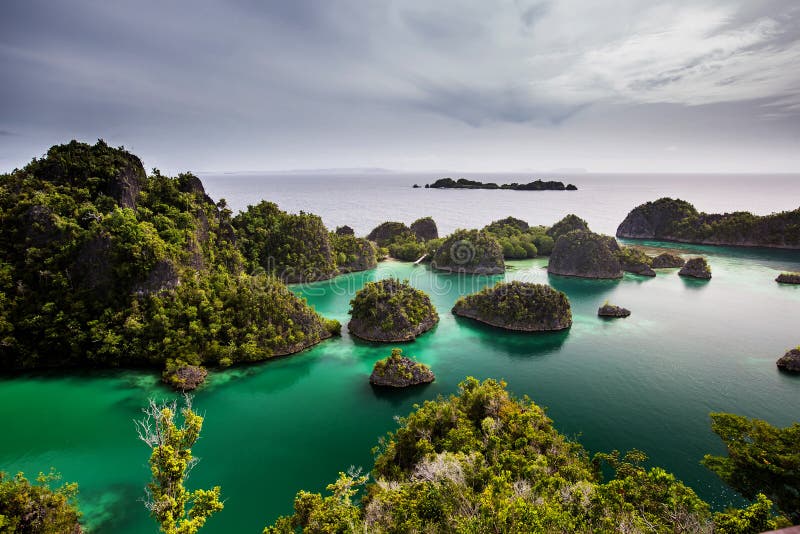 View from Viewpoint of Piaynemo Island, Raja Ampat, Indonesia Stock ...