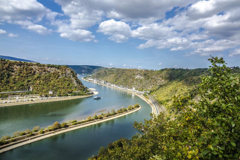 View to the Rhine River stock photo. Image of view, beautiful - 162242424