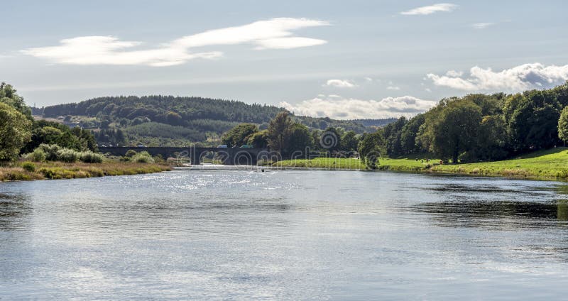 A View To River Dee and a Bridge of Dee in a Nice Autumn Day in ...