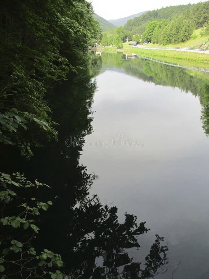 View To a River with Water Reflection Stock Photo - Image of station ...