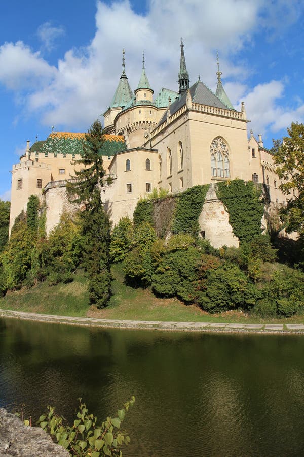 View To Romantic Bojnice Castle with Garden in Bojnice Stock Photo ...