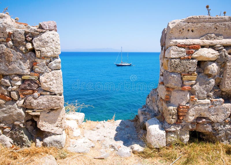 The Medieval Fortress on Cape Kaliakra, Bulgaria Stock Image - Image of ...
