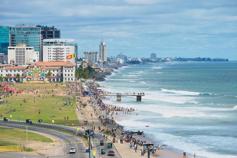 View To the Seaside in Downtown Colombo, Sri Lanka. Editorial Stock ...