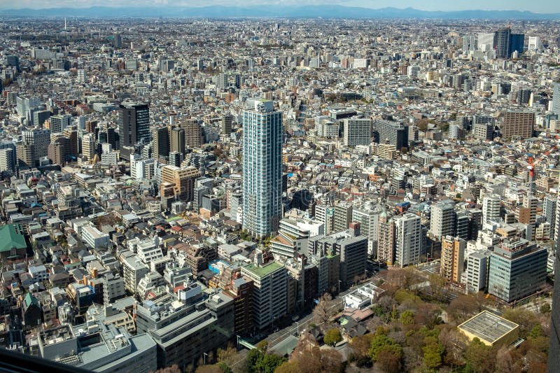 View To Skyline of Tokyo from Skyline Observation Platform Editorial ...