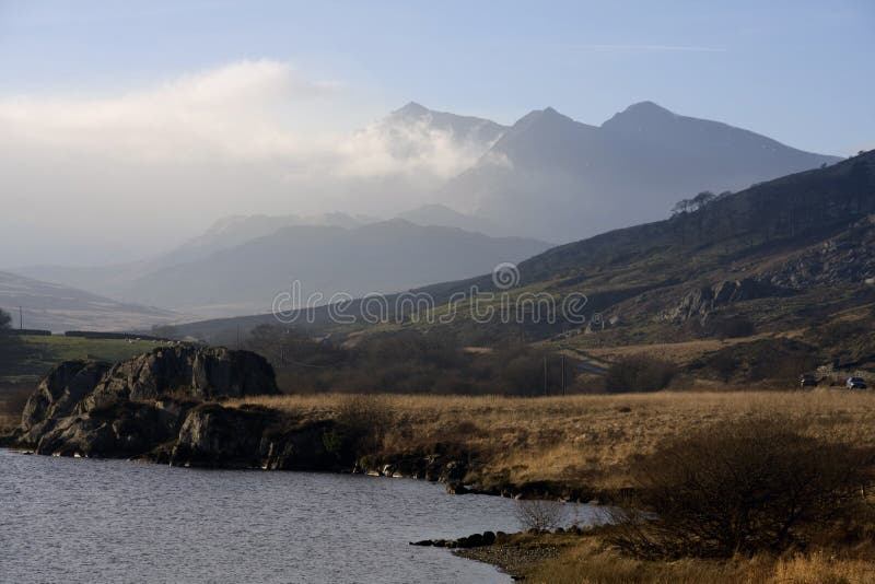 View to Snowdon stock image. Image of snowdonia, winter - 7754225