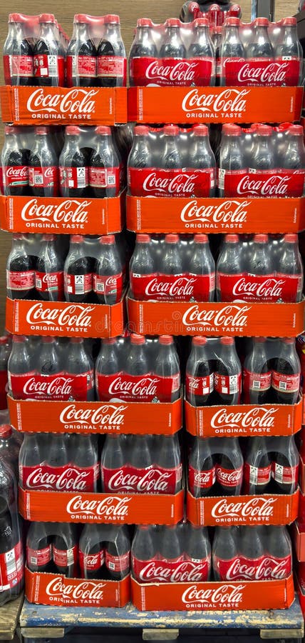 View To Stacks of Cans with Lemonade in a Supermarket Editorial Photo ...