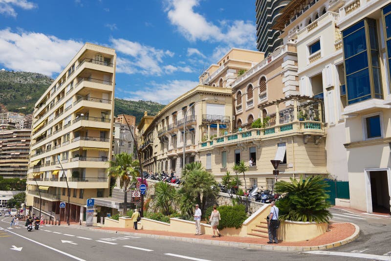 View To the Street in Monaco, Monaco. Editorial Stock Image - Image of ...