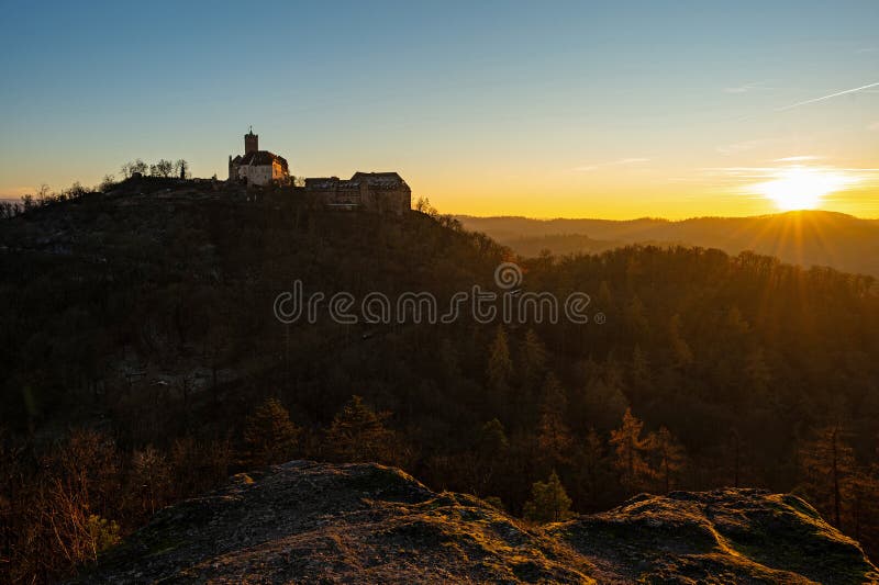 View To the Wartburg Castle in Eisenach in Thuringia Stock Image ...