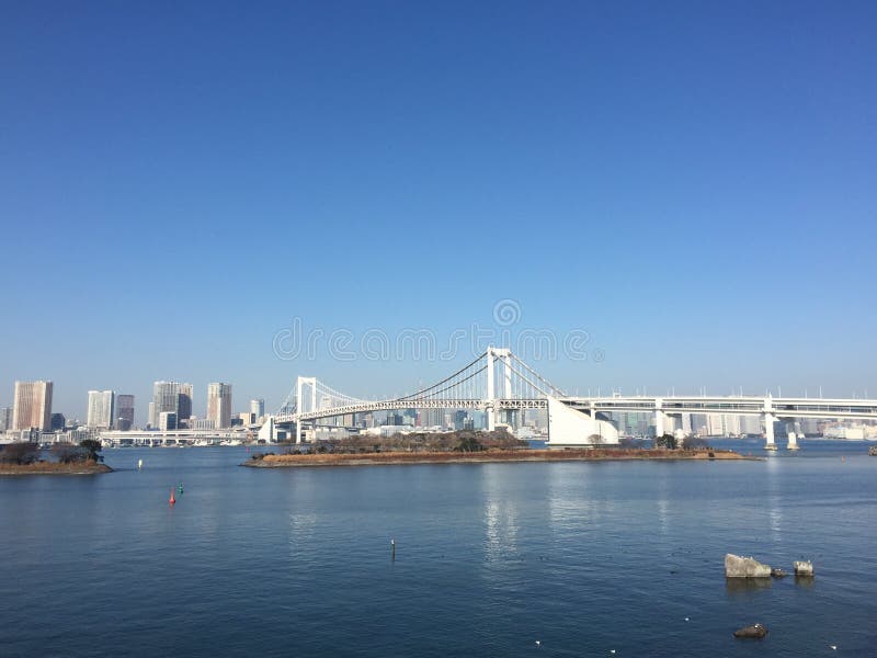 View of Tokyo Bay, Japan editorial stock image. Image of architecture ...