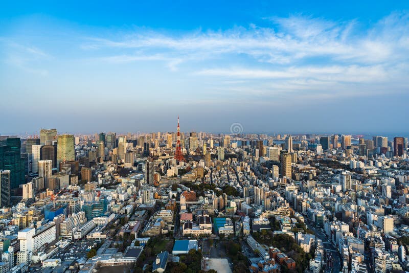Top View of Tokyo Cityscape at Night Stock Image - Image of buildings ...