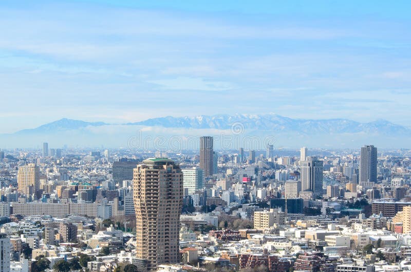 View of Tokyo City in Winter from Tokyo Tower Stock Photo - Image of ...