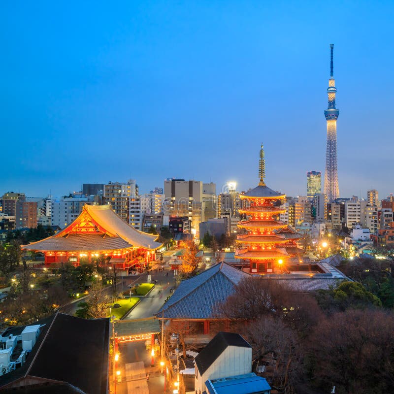 Tokyo twilight, Japan stock image. Image of storm, horizon - 441039