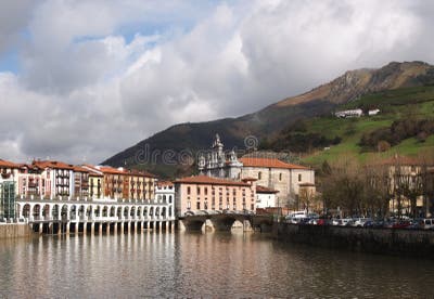 View of Tolosa and Oria River Stock Image - Image of city, basque: 21421827