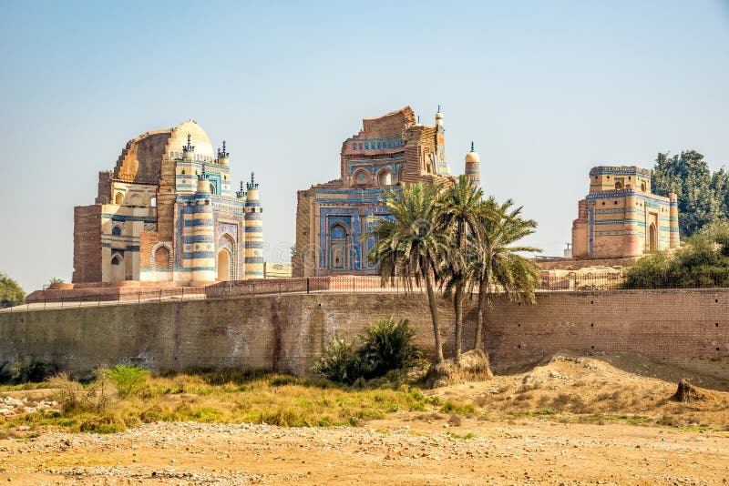 View at the Tombs in Uch Sharif Town in Pakistan Stock Image - Image of ...