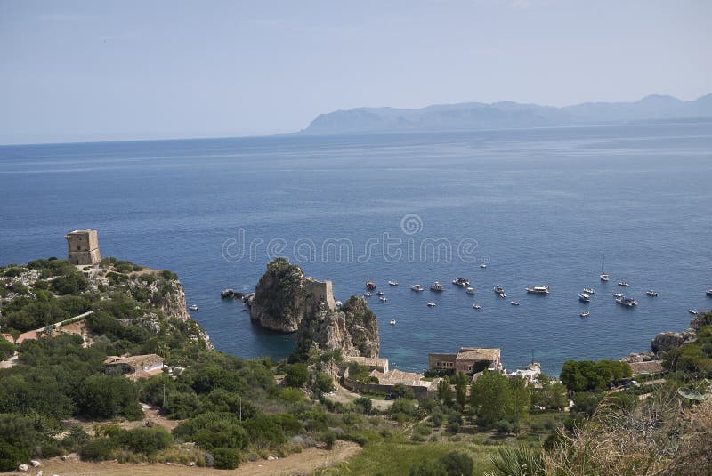 View of the Tonnara editorial image. Image of landmark - 130622785