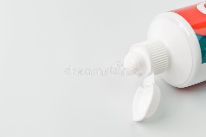 View of Toothpaste Isolated on a White Background Stock Photo - Image ...