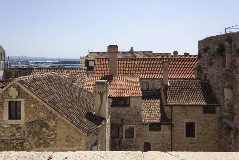 View from the Top of Ancient Building in Split Editorial Image - Image ...