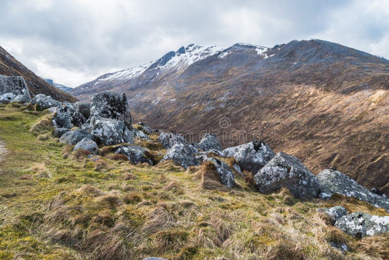View at the Top of Ben Nevis Range Stock Photo - Image of copy, green ...