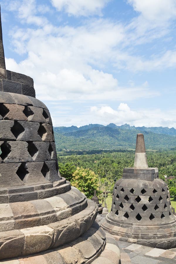 View from Top of Borobudur Temple Stock Photo - Image of stupa, asia ...